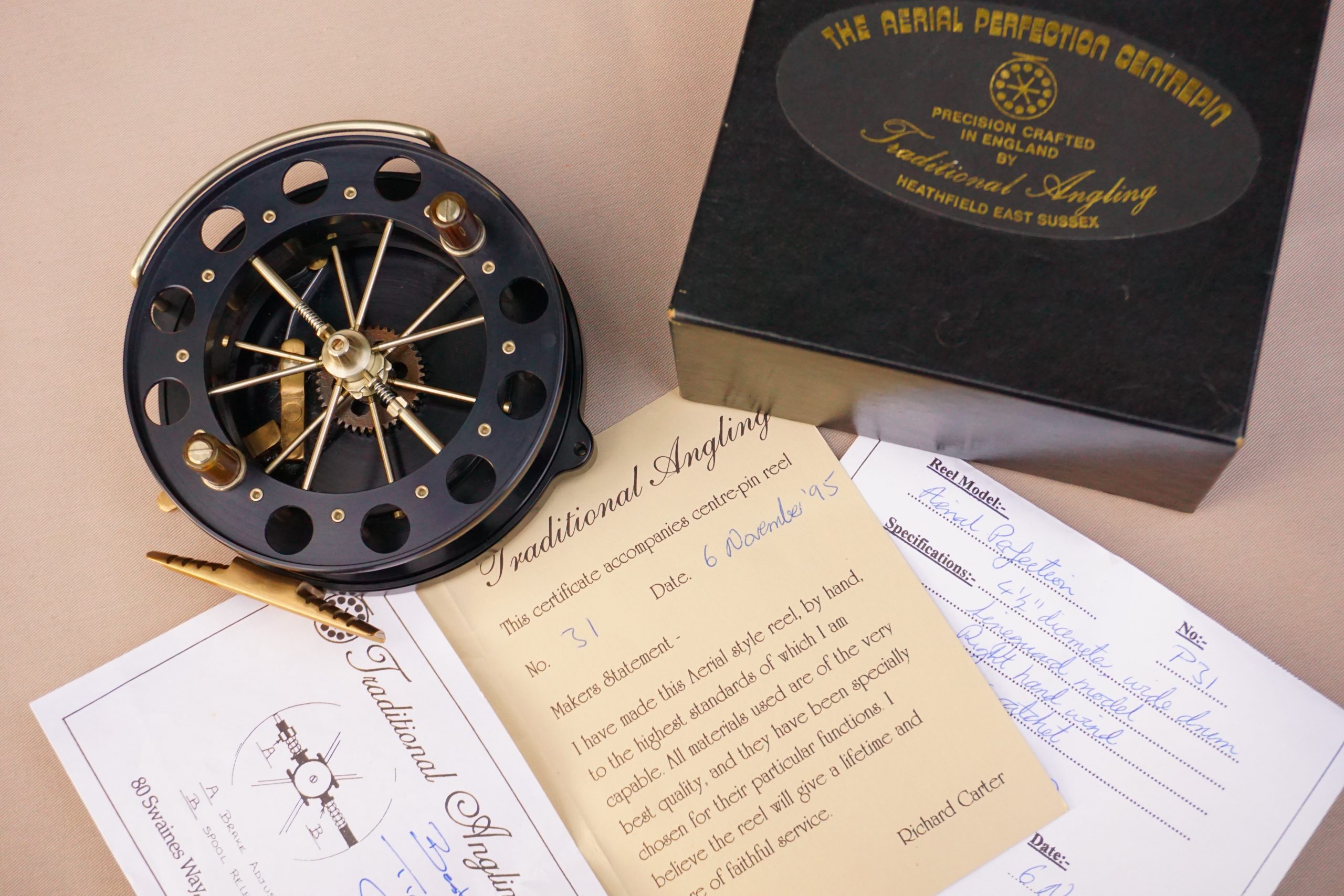 Richard Carter Aerial Perfection 4½” centrepin reel. - The Edward ...